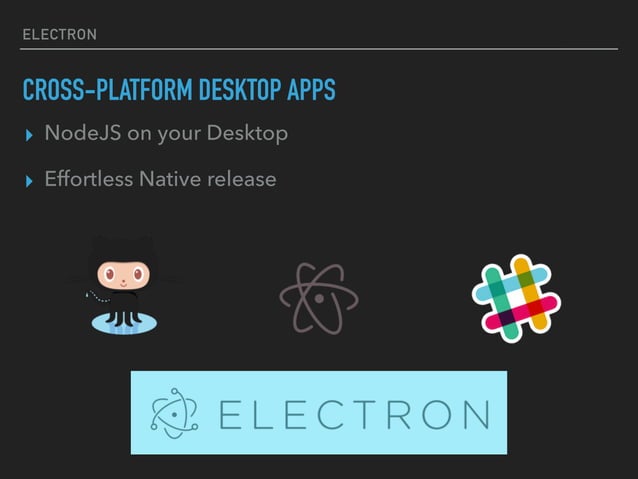 Bootstrapping with Javascript (Meteor + Electron) | PPT