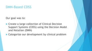 A Collection of DMN-Based CDSS for Sharable Clinical Guidelines ...