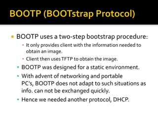 Bootstrapping with bootp and dhcp | PPTX