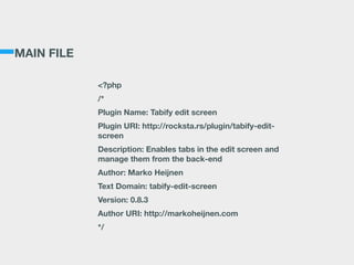Bootstrapping your plugin | PPT