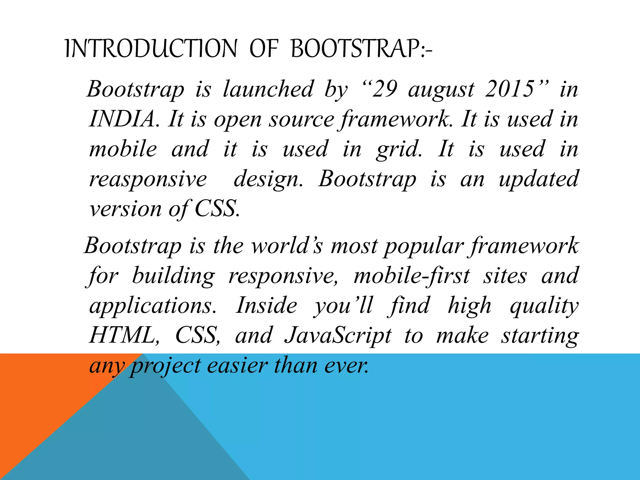 Bootstrap ppt | PPTX