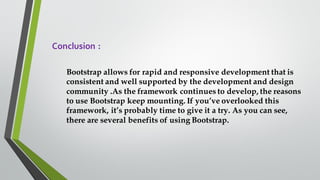 Bootstrap seminar presentation | PDF | Web Design and HTML | Internet