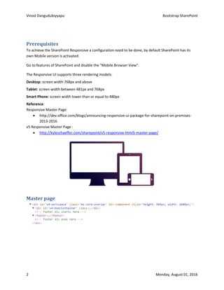 Bootstrap share point 2013 | PDF | Web Design and HTML | Internet