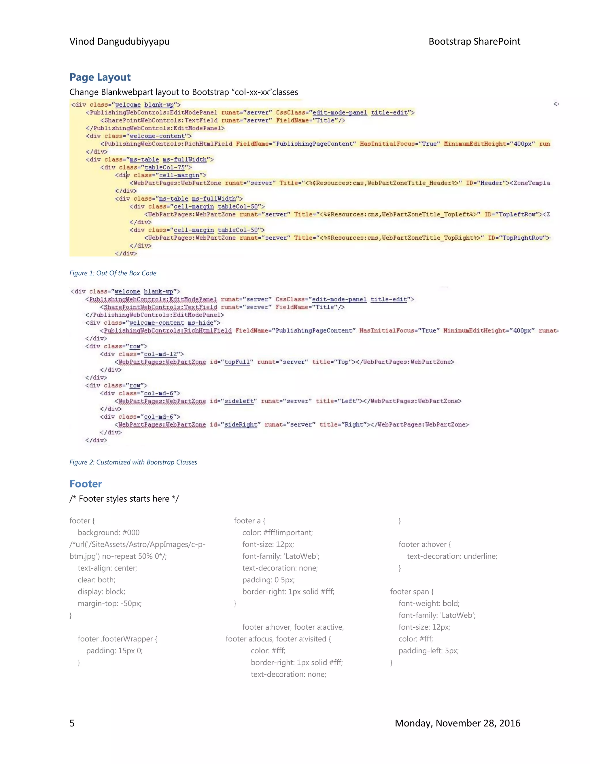 Sharepoint Bootstrap 2013 Pdf Web Design And Html Internet