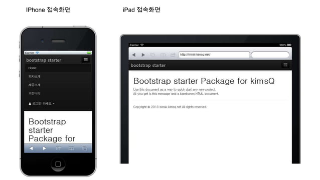 Bootstrap starter pack on kimsQ 설치설명서 | PPTX