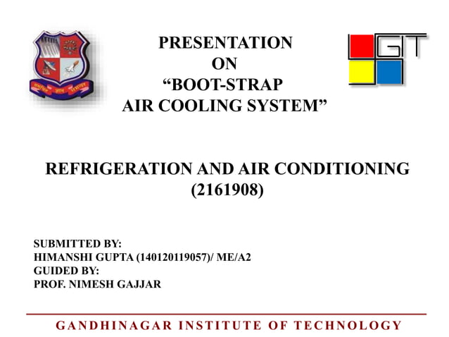 Boot strap air cooling system | PPTX