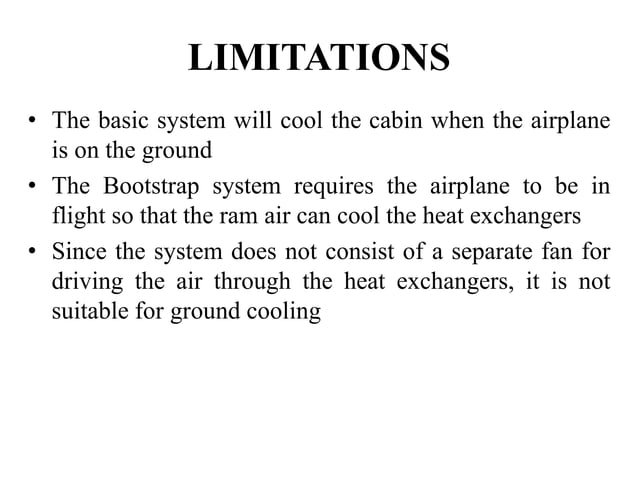 Boot strap air cooling system | PPTX