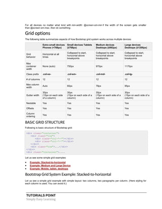 Bootstrap tutorial | PDF