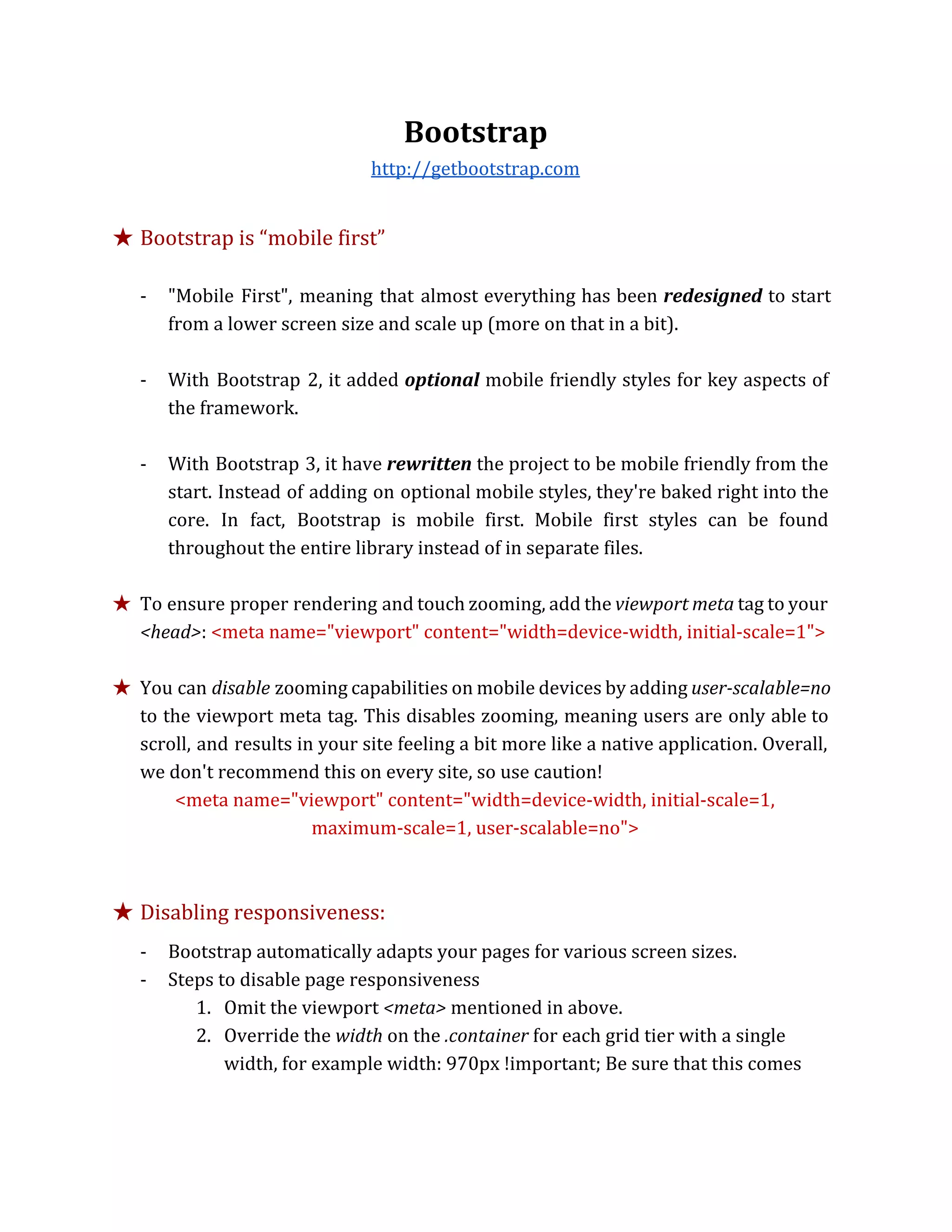 Bootstrap Tutorial | PDF