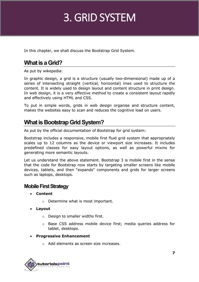 Bootstrap tutorial | PDF