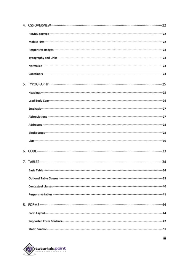 Bootstrap Tutorial Pdf
