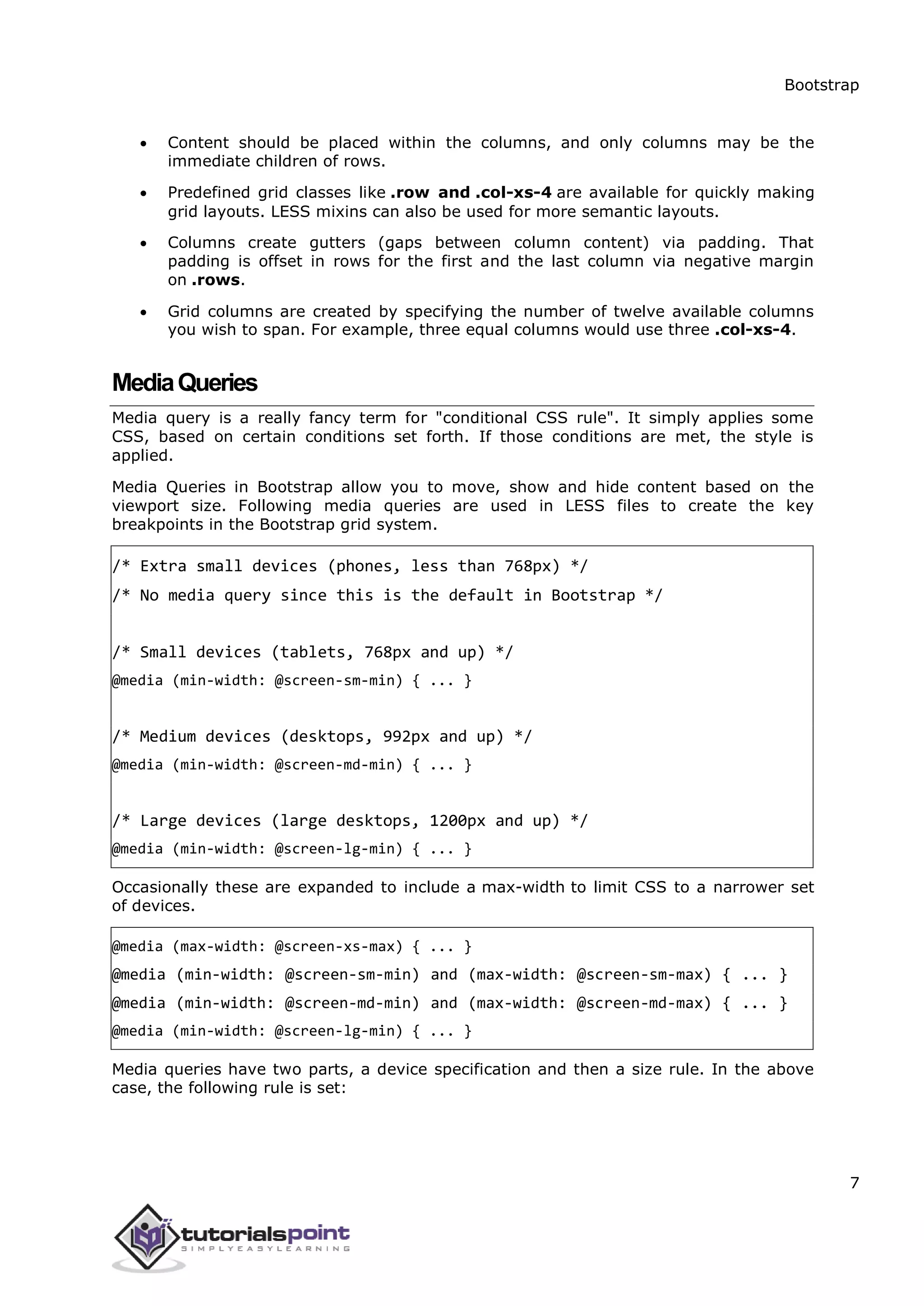 Bootstrap tutorial | PDF