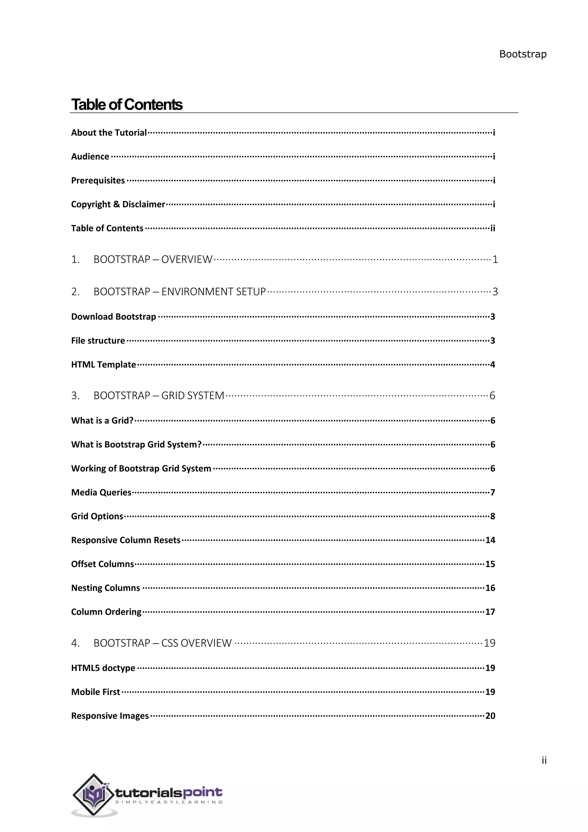 Bootstrap tutorial | PDF