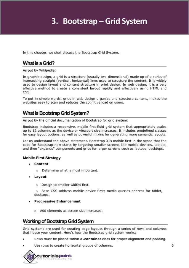 Bootstrap tutorial | PDF