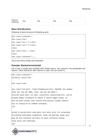 Bootstrap tutorial | PDF