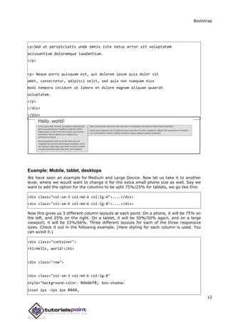 Bootstrap tutorial | PDF