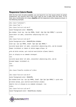 Bootstrap tutorial | PDF