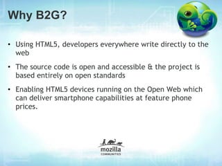Mozilla's Boot to Gecko (B2G) | PPT