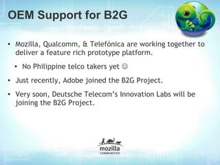Mozilla's Boot to Gecko (B2G) | PPT