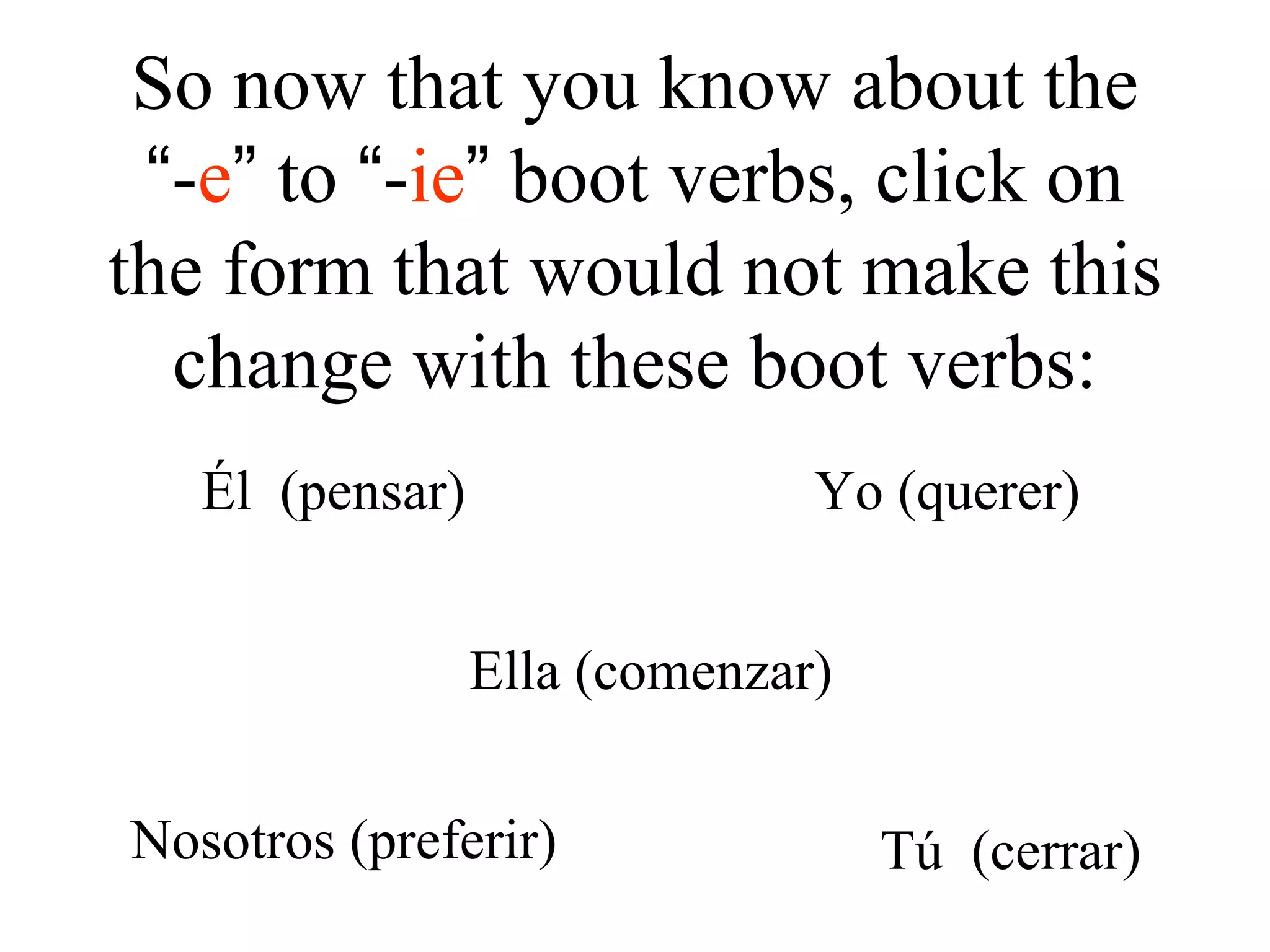 Boot verbs | PPT