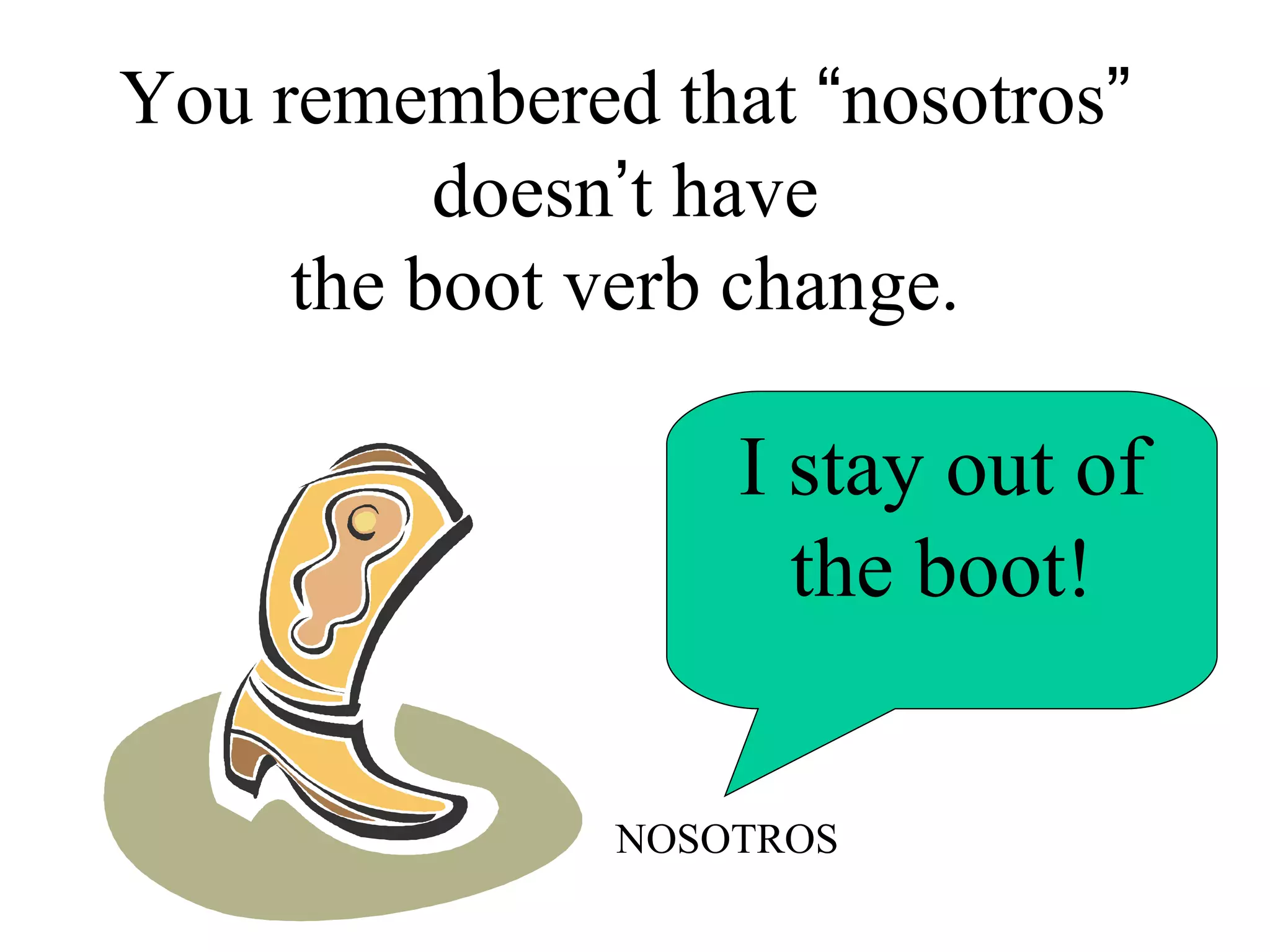 Boot verbs | PPT