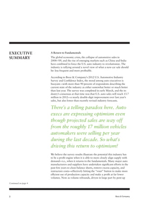 Booz co: 2012-us-automotive-industry-survey-and-confidence-index | PDF