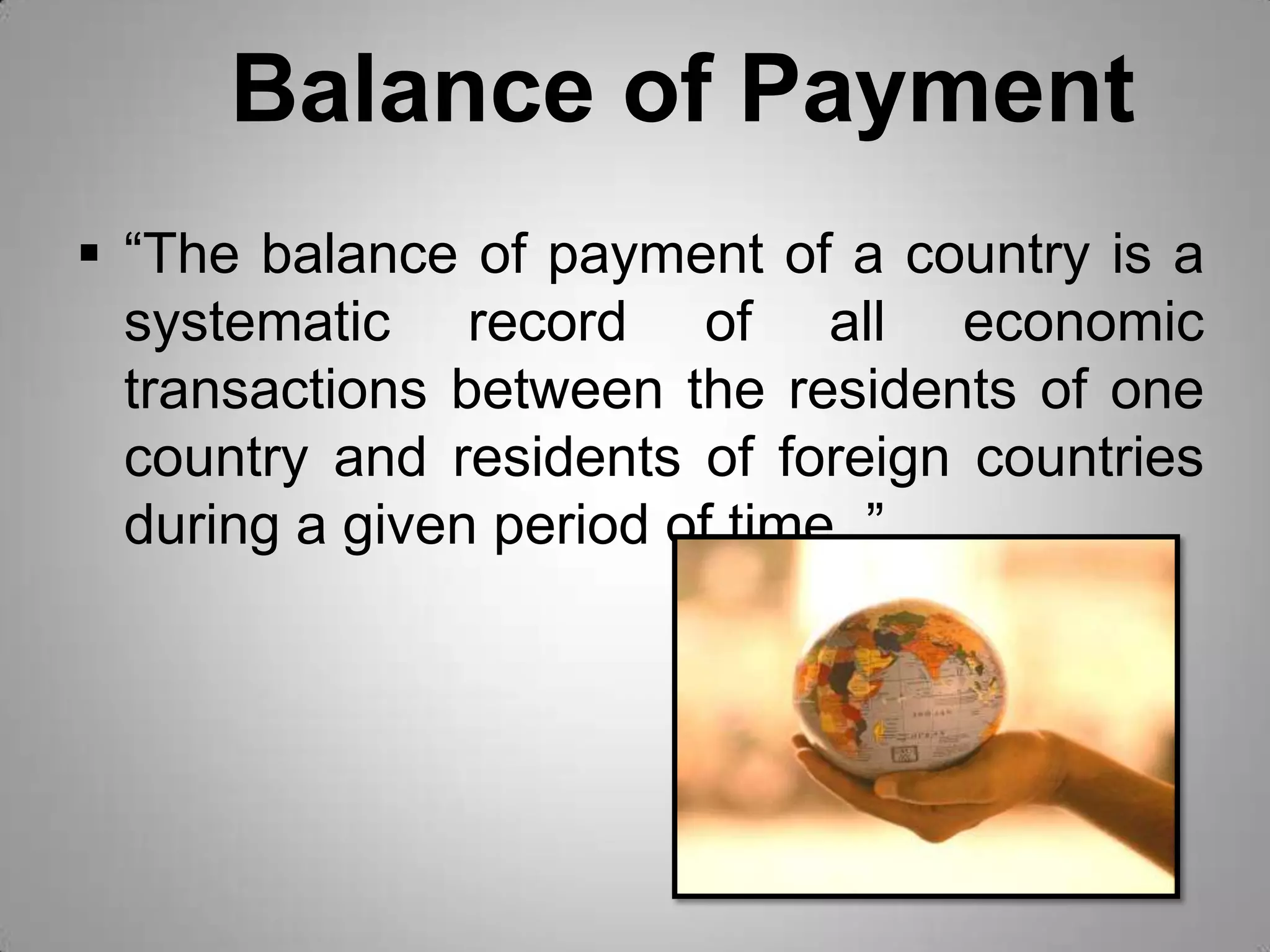 Balance of Payment | PPTX
