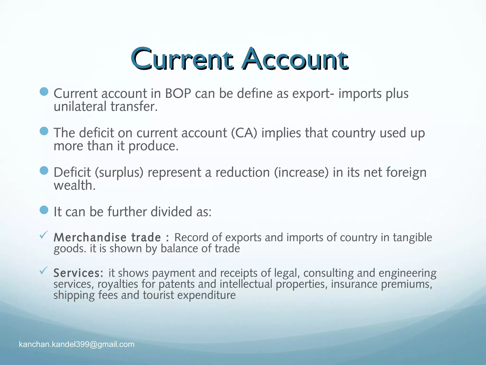 Balance of Payment (BOP) | PPT