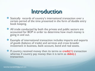 Balance of Payment (BOP) | PPT