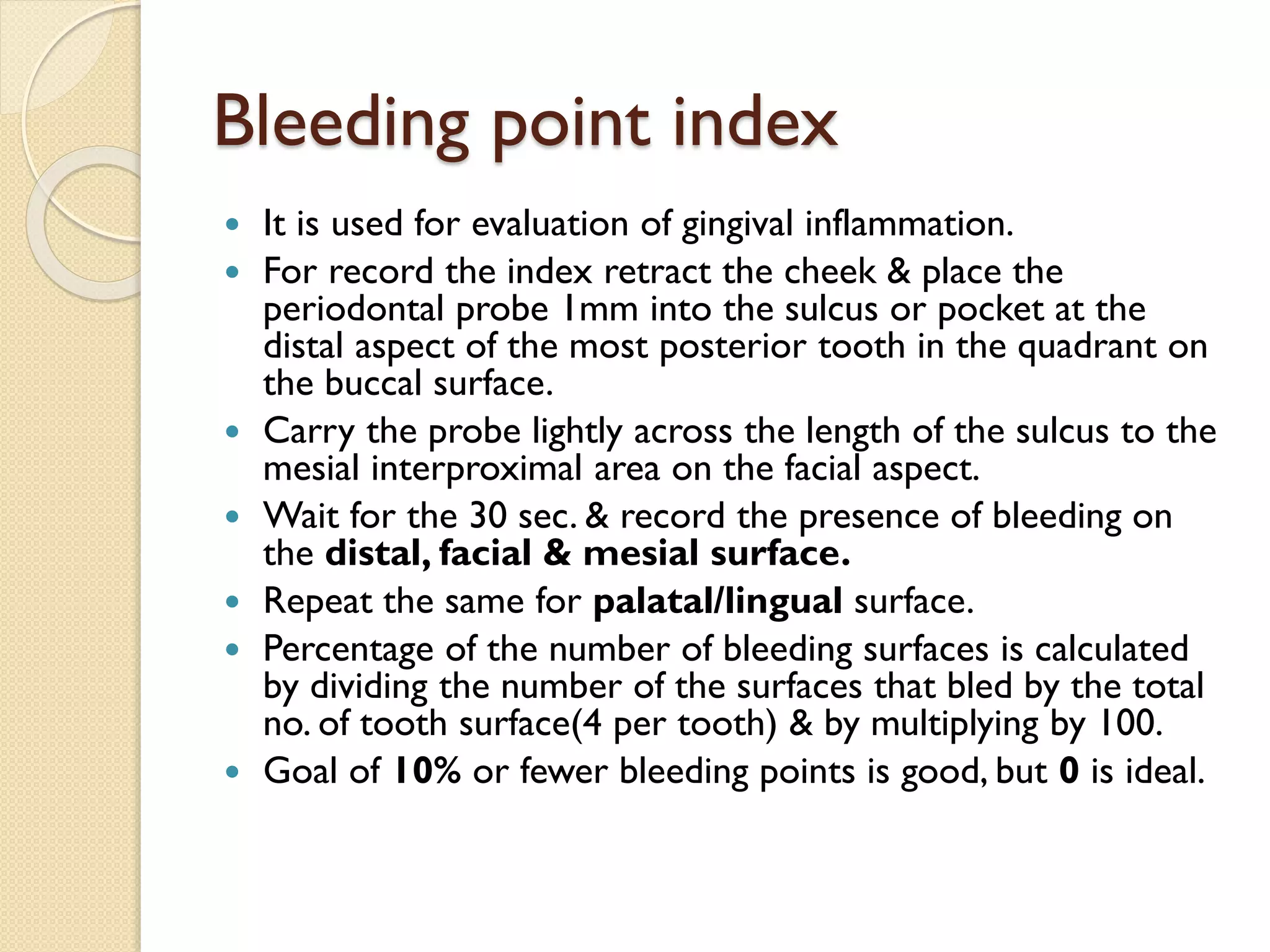 BLEEDING ON PROBING - PERIODONTICS | PPTX
