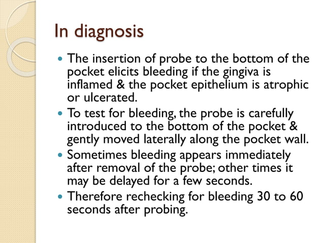 BLEEDING ON PROBING - PERIODONTICS | PPTX