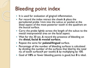 BLEEDING ON PROBING - PERIODONTICS | PPTX