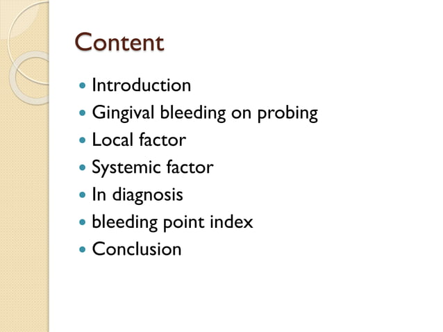 BLEEDING ON PROBING - PERIODONTICS | PPTX