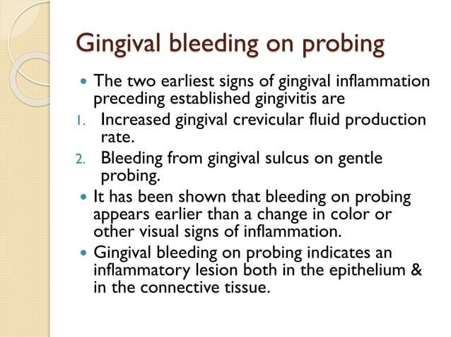 BLEEDING ON PROBING - PERIODONTICS | PPTX