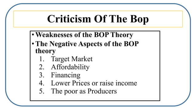 bottom of the pyramid(Bop) | PPT