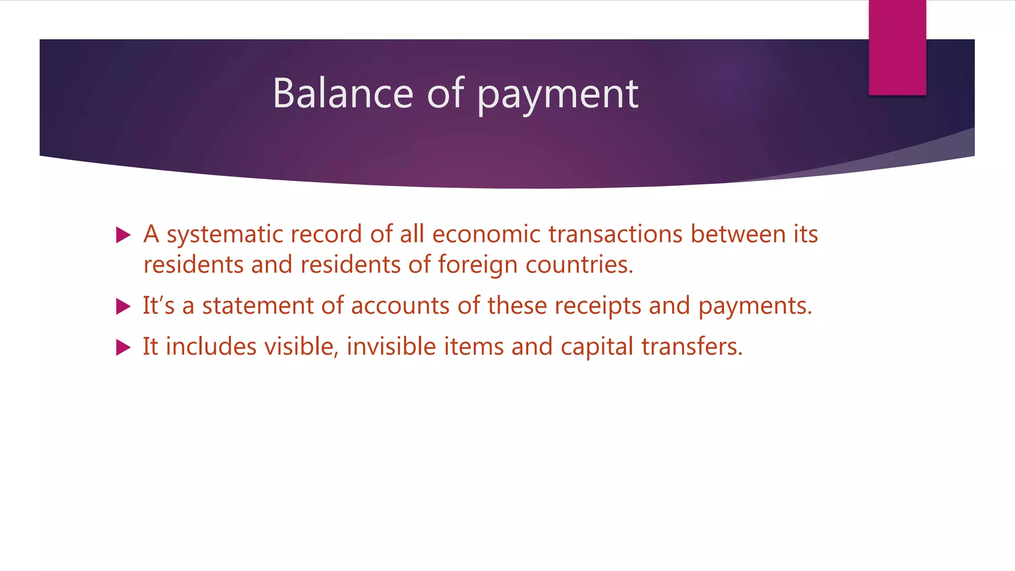 Balance of payment & exchange rate | PPTX