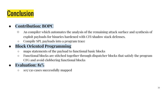 Bop Block Oriented Programming Automating Data Only Attacks Ppt 8101