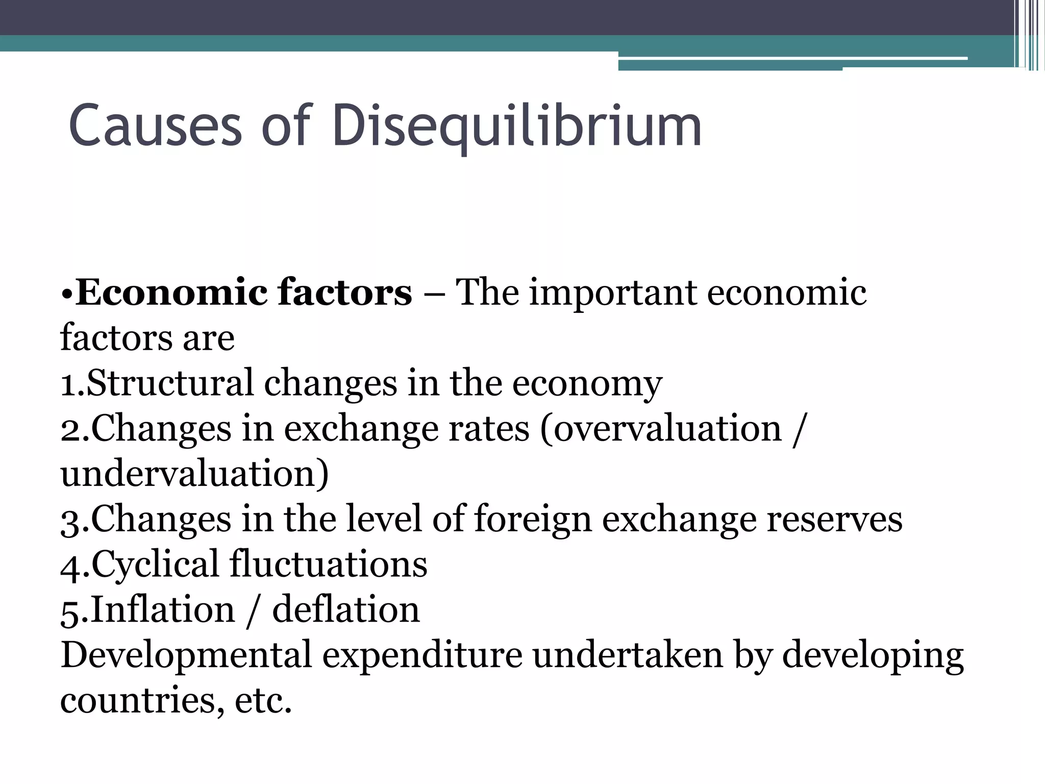 Balance of Payment Disequilibrium and Causes | PPTX