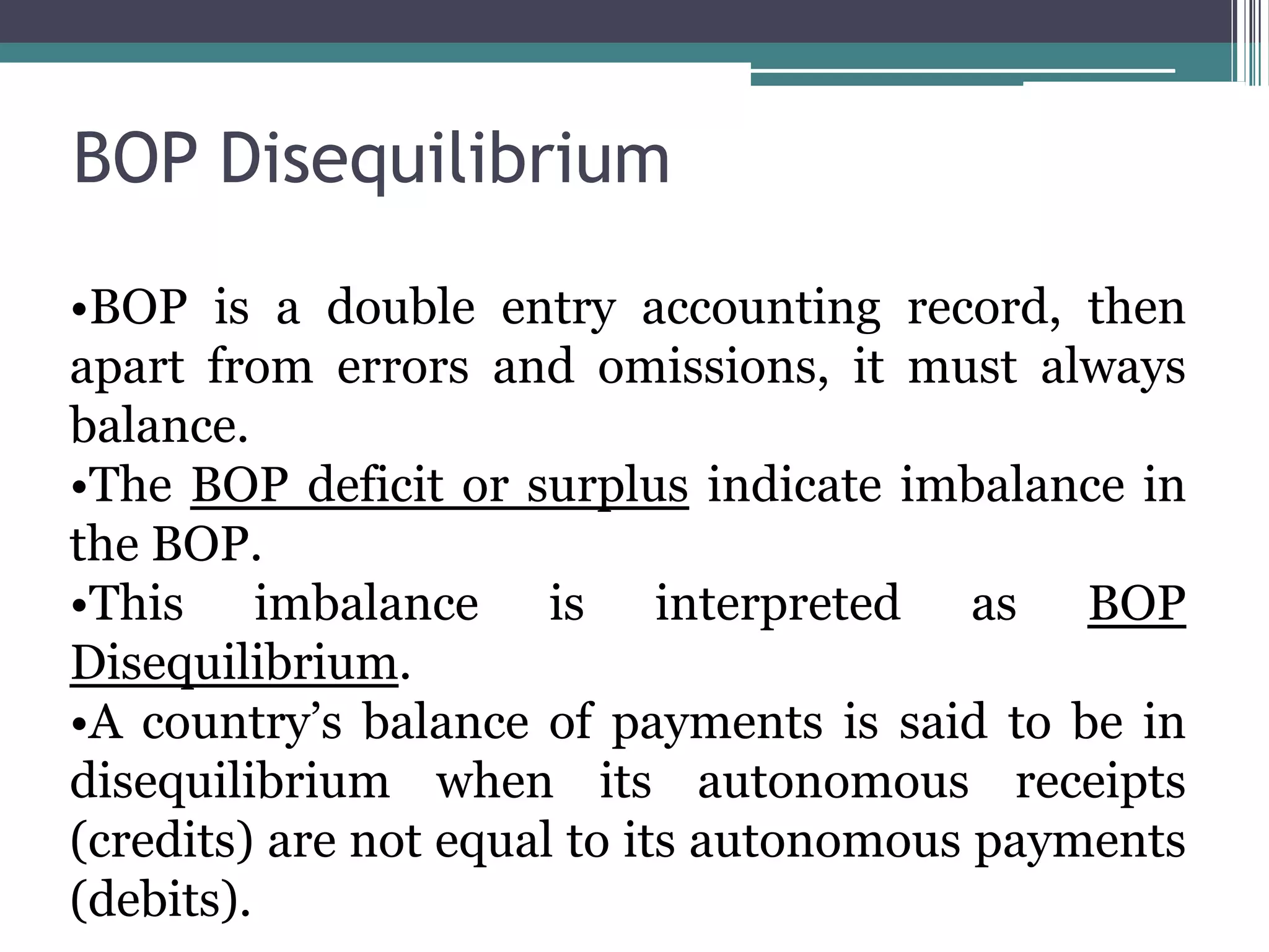 Balance of Payment Disequilibrium and Causes | PPTX