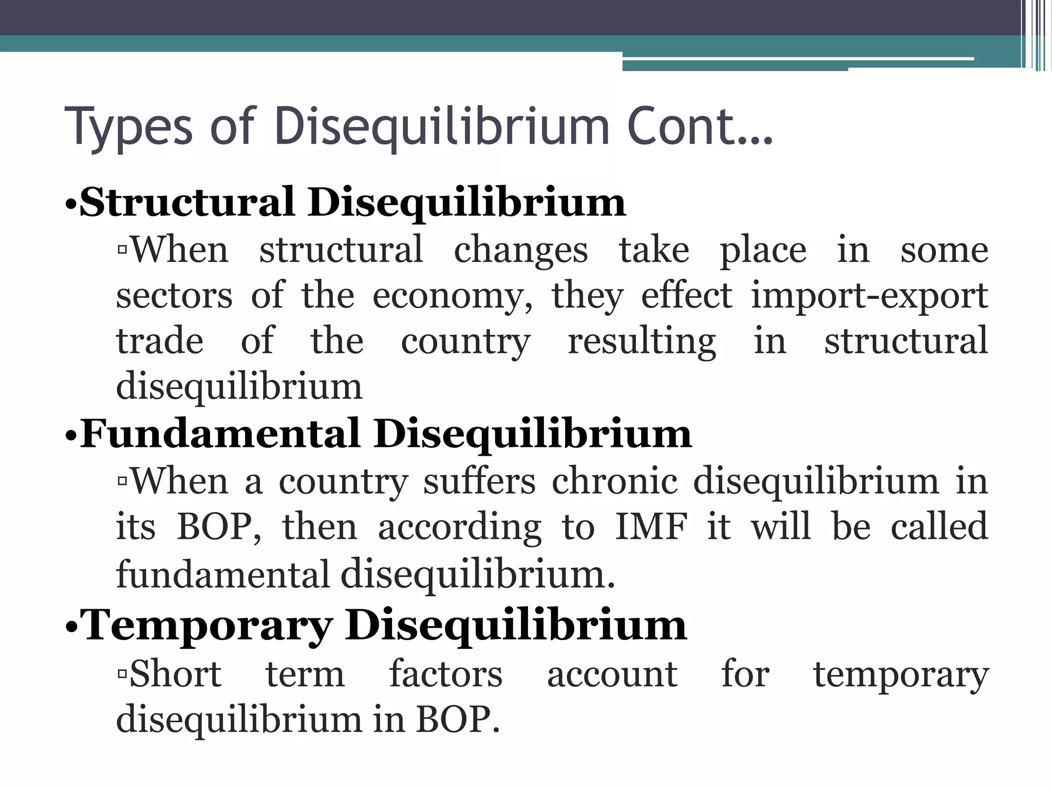 Balance of Payment Disequilibrium and Causes | PPTX