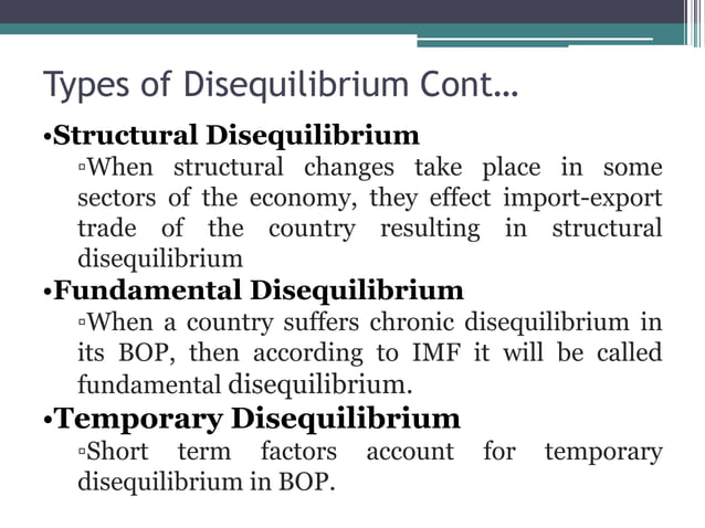 Balance of Payment Disequilibrium and Causes | PPTX