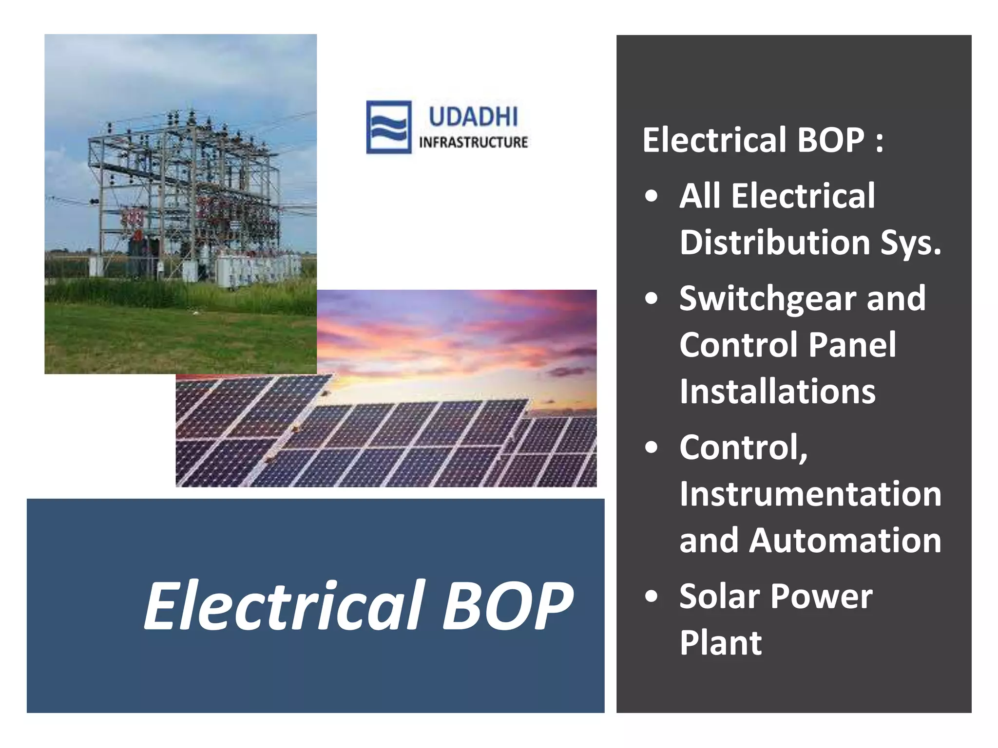 Company Presentation of Udadhi Infrastructure - BOP Division. | PPTX