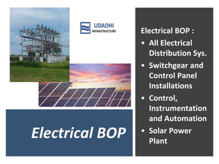 Company Presentation of Udadhi Infrastructure - BOP Division. | PPTX