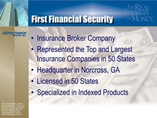 First Financial Security Business Opportunity Presentation | PDF