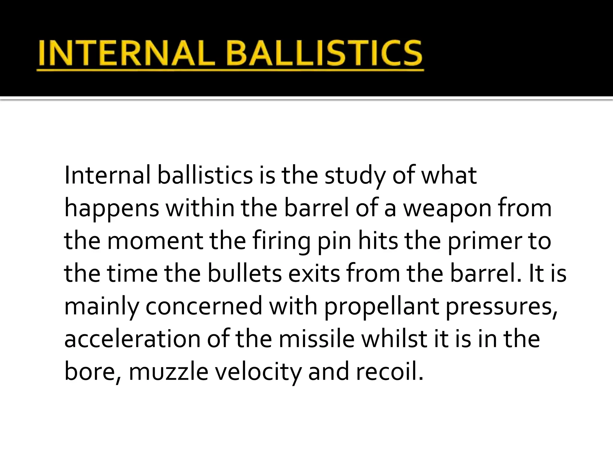 Internal Ballistics | PPTX