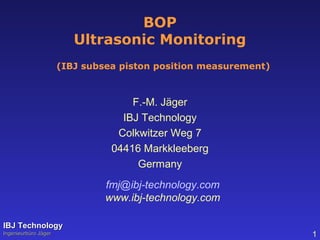 Bop monitoring-piston position measurement | PPT