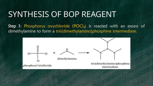 BOP REAGENT| SYNTHETIC COUPLING REAGENT.pptx | Chemistry | Science