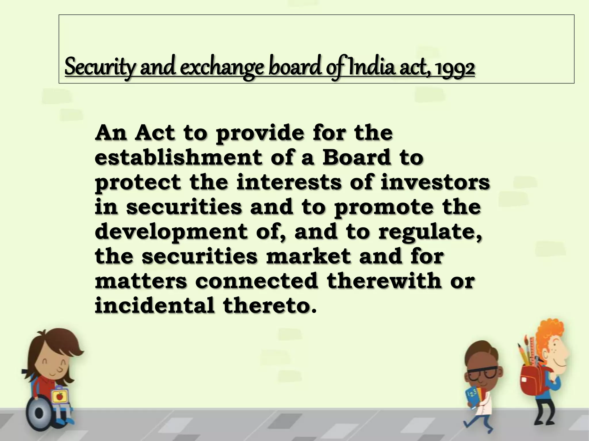 SEBI (Securities and Exchange Board of India) | PPT