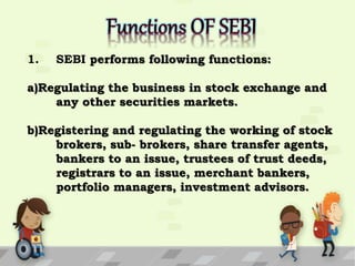 SEBI (Securities and Exchange Board of India) | PPT