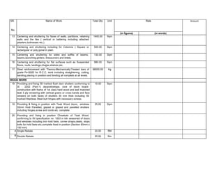Bill of quantities for civil and electrical work for swimming pool | PDF